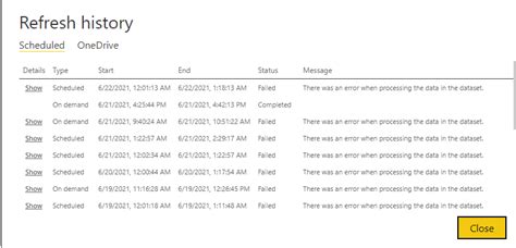 Solved Scheduled Refresh Failing While Refresh Now Succee Microsoft Fabric Community