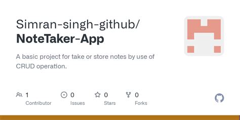 Github Simran Singh Githubnotetaker App A Basic Project For Take Or Store Notes By Use Of