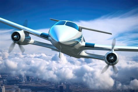 Premium Ai Image Closeup Of Electric Airplanes Sleek Aerodynamic