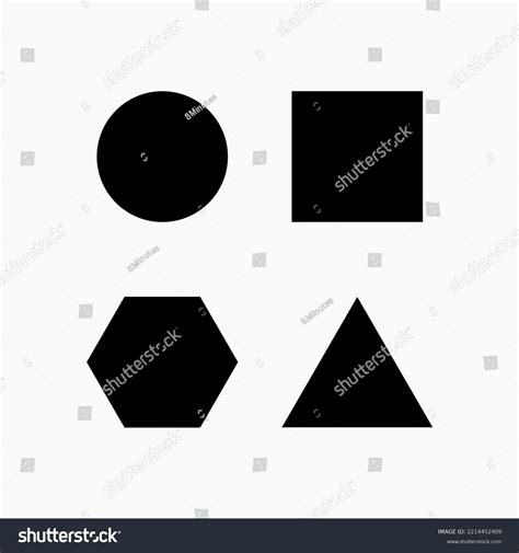 Basic Shapes Icon Geometric Logo Symbol Stock Vector Royalty Free