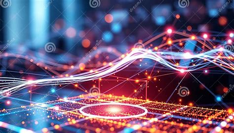 Abstract Digital Network Data Visualization Stock Illustration Illustration Of Colors Complex