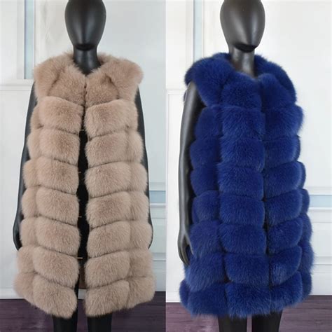 자연 진품 여우 모피 조끼 재킷 코트 여성용 짧은 민소매 두껍고 따뜻한 정품 여우 코트 무료 배송 패션리얼 퍼 Aliexpress