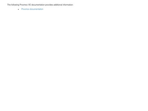 Proxmox Documentation Proxmox Virtual Environment On Dell Powerflex