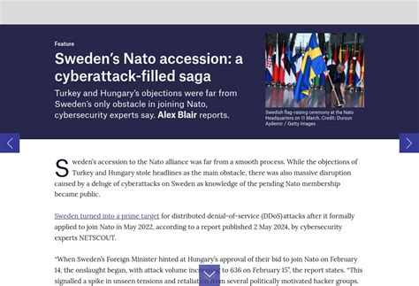 Swedens Nato Accession A Cyberattack Filled Saga Thematic Take Cybersecurity In 2024