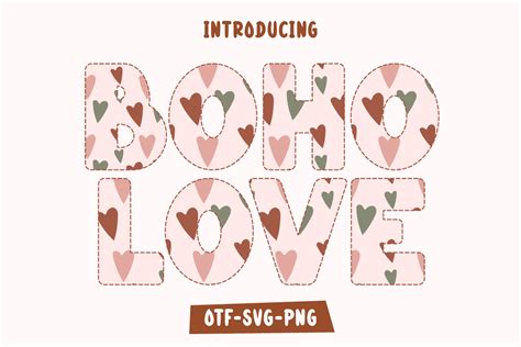 Boho Love Font By Letterayu Creative Fabrica