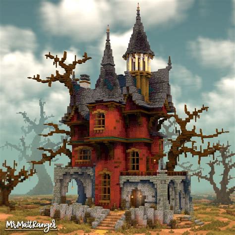 Spooky Crimson House Mrmattranger Minecraft Houses Minecraft