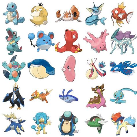 Water Type Pokemon Different Pokemon Characters Pokemon Types Images