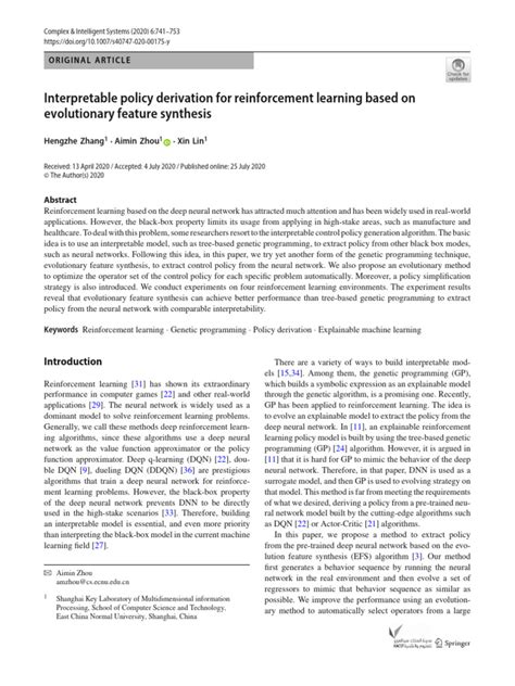 Zhang2020 Article Interpretablepolicyderivationf Pdf Artificial