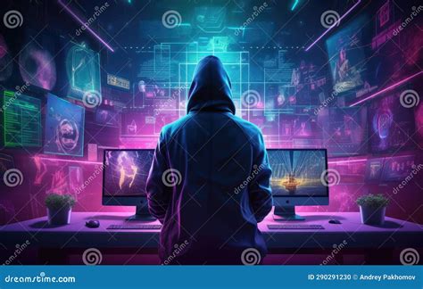 A Hacker Types A Digital Code On A Laptop Keyboard To Infiltrate The