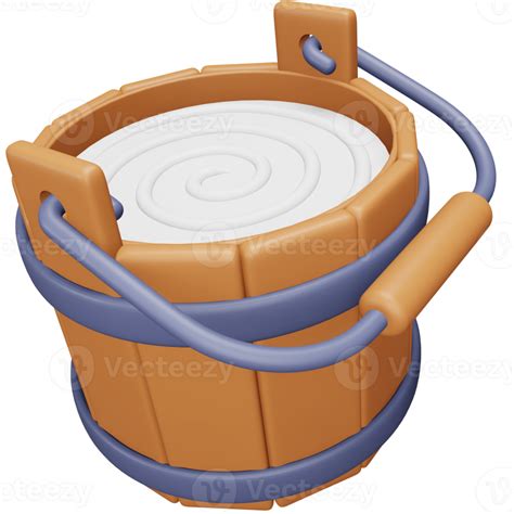 Milk Bucket 3d Rendering Isometric Icon 13363770 Png