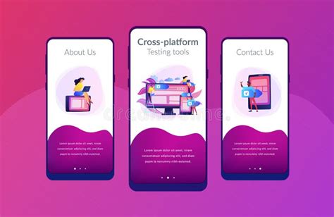 Cross Platform Software App Interface Template Stock Vector Illustration Of Coherent