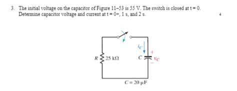 Solved The Initial Voltage On The Capacitor Of Figure Chegg Com