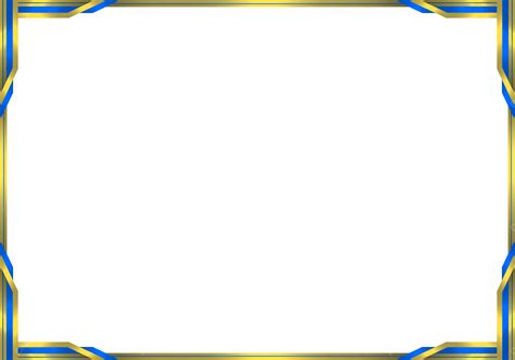 고급 이슬람 국경 골든 블루 프레임 인증서 설계 국경 자격증 사업 Png 일러스트 및 Psd 이미지 무료 다운로드 Pngtree