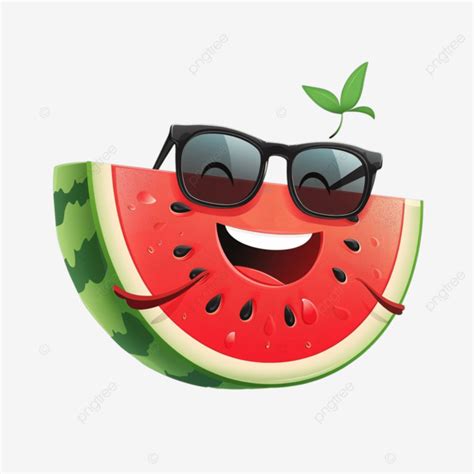 선글라스를 끼고 웃는 수박 만화 캐릭터 만화 수박 색안경 Png 일러스트 및 이미지 에 대한 무료 다운로드 Pngtree