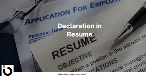 Declaration In Resumecv For Fresher And Experienced Sample Example