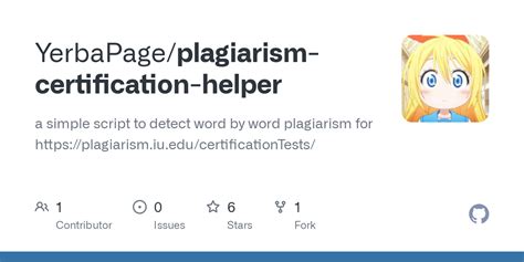 Github Yerbapageplagiarism Certification Helper A Simple Script To Detect Word By Word