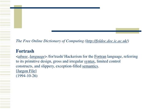 Ppt Fortran 77 Powerpoint Presentation Free Download Id3091358