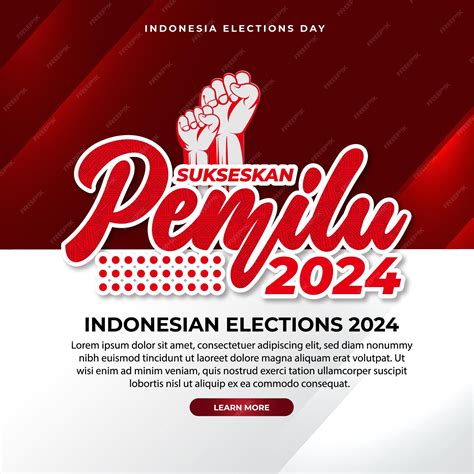 Premium Vector Greeting Card Of Indonesia Elections Day 2024
