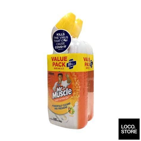 Mr Muscle Multipurpose Toilet And Bathroom Cleaner Citrus Twin Pack