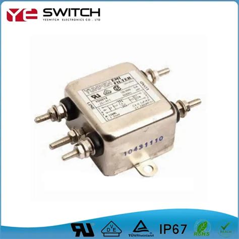 IEC EMI EMC Electric Single Double Fuse Connector Inlet Power Line Noise Plug Filter With Switch