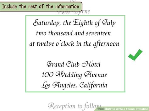 Ways To Write A Formal Invitation WikiHow
