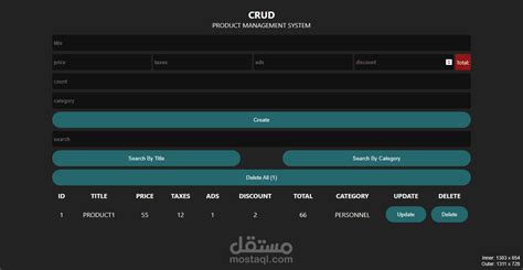 crud system to manage your system using only html css and javascript