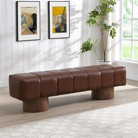 Leather Bench Seat For Bedroom Carlton Dark Brown Leather Storage