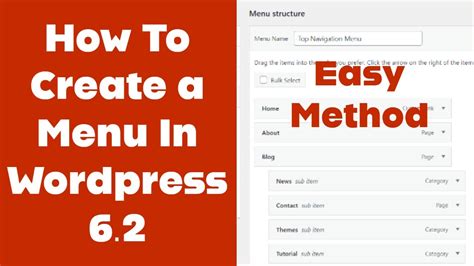 create menu wordpress 6 2 how to create a menu in wordpress 6 2 [2023