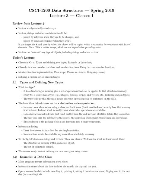 03classesi Pdf Class Computer Programming Data Type