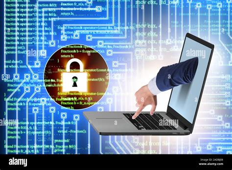 Hacker Man Trying To Steal Personal Data Stock Photo Alamy