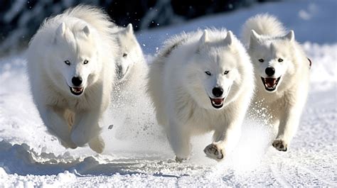 사모예드 썰매 개 경주 사모예드 썰매 개 배경 일러스트 및 사진 무료 다운로드 Pngtree