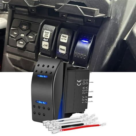 Nilight Momentary Rocker Switch Toggle On Off On Switch Dpdt 7pin 12v