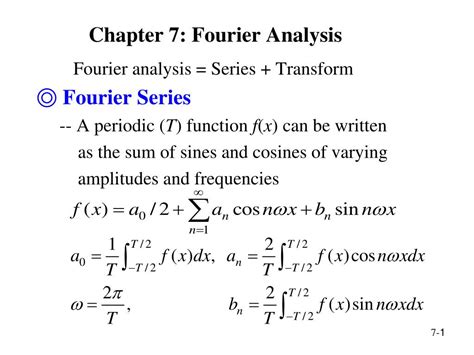 PPT Chapter Fourier Analysis PowerPoint Presentation Free Download ID