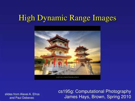 PPT High Dynamic Range Images PowerPoint Presentation Free Download ID