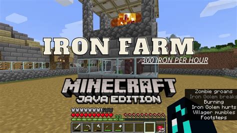 Minecraft 117 Iron Farm Java Edition Youtube
