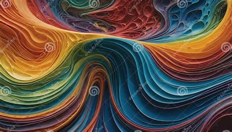 Colored Topographical Neuron Abstract Wave Art Stock Illustration Illustration Of Hill