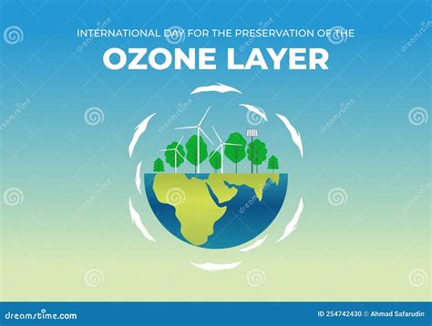 International Day For The Preservation Of The Ozone Layer World Map Illustration Generative Ai