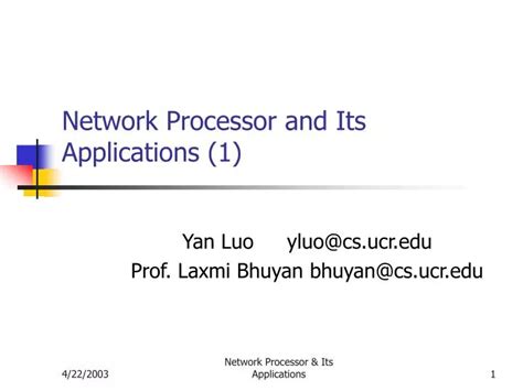 ppt network processor and its applications 1 powerpoint