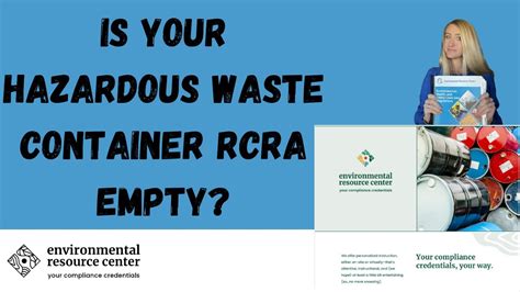 Is My Hazardous Waste Container Rcra Empty Youtube