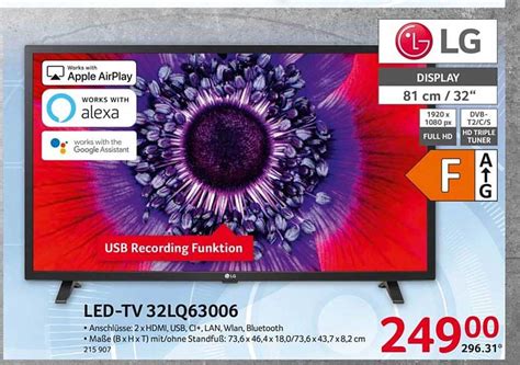 Lg Led-tv 32lq63006 Angebot bei Selgros - 1Prospekte.de