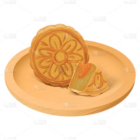 手绘蛋黄莲蓉月饼中秋各地食物元素