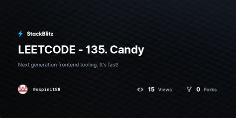 Leetcode 135 Candy Stackblitz