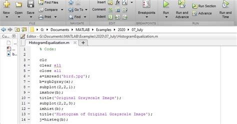 Matlab Code For Histogram Equalization On Grayscale Image Matlab