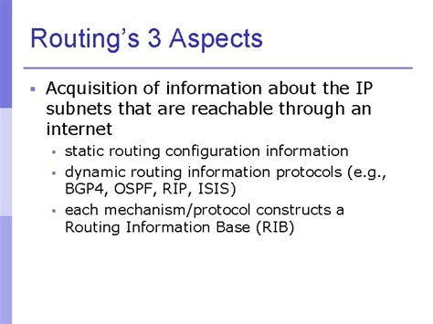 Dynamic Routing Overview Desirable Characteristics Of Dynamic Routing