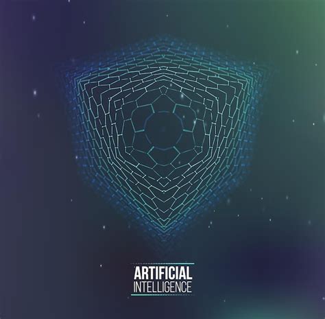 Premium Vector Hexagonal AI Network Visualization