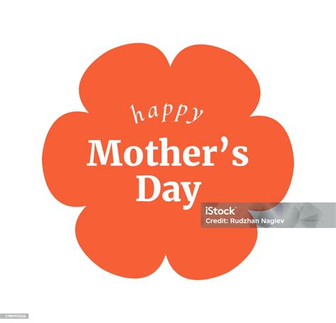 해피 어머니의 날 텍스트 프레임입니다 글자가 있는 피는 꽃 모양의 테두리가 있는 장식용 스티커 엄마를 위한 인사말 카드입니다 휴일 축하 평면 벡터 일러스트 레이 션 감사에