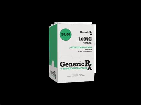 Buy Generic Rx 7 Hydroxy Kratom Extract Chewable Tablets 10 Mg