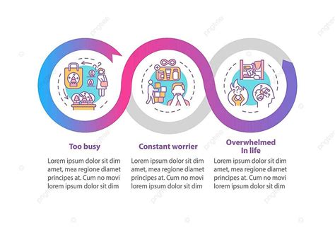 Behavior Patterns Vector Infographic Template Sorting Anxiety Info Vector Sorting Anxiety