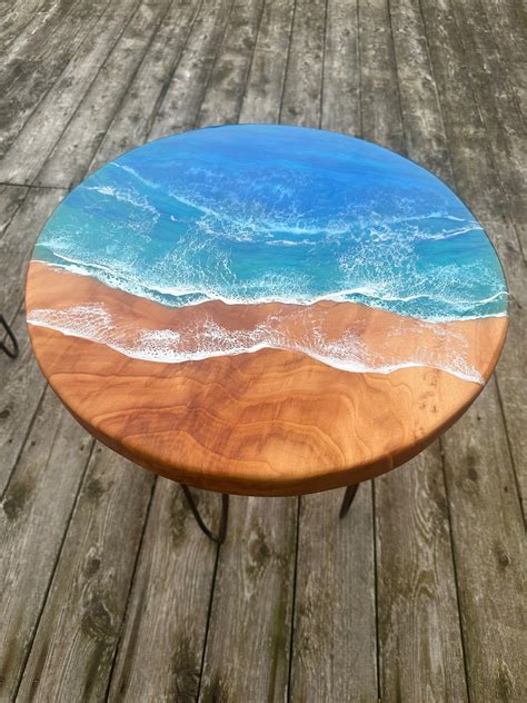 Willow Ocean Side Table Cnc Resin In The Woods