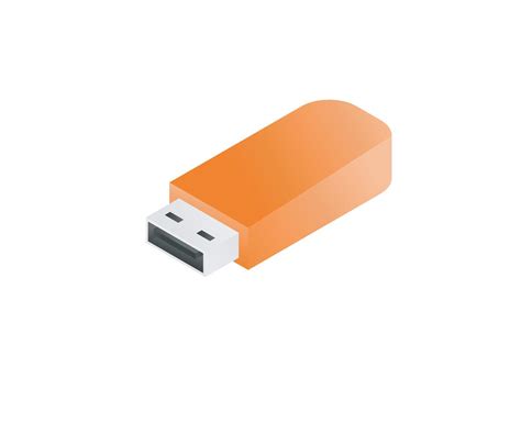 Isometric Style Icon Of Flash Disk Storage Isolated On White Background